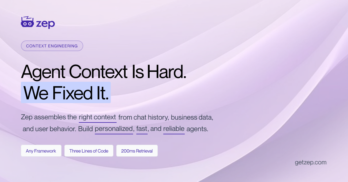 Context Engineering & Agent Memory Platform for AI Agents - Zep